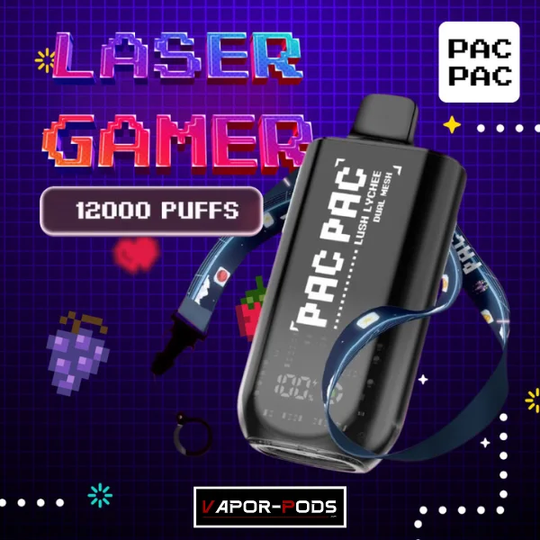 Pacpac Laser Gamer 12000puffs พอตใช้แล้วทิ้ง 12000คำ ระบบคอยล์คู่ ออก ...