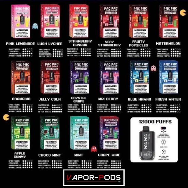 Pacpac Laser Gamer 12000puffs พอตใช้แล้วทิ้ง 12000คำ ระบบคอยล์คู่ ออก ...